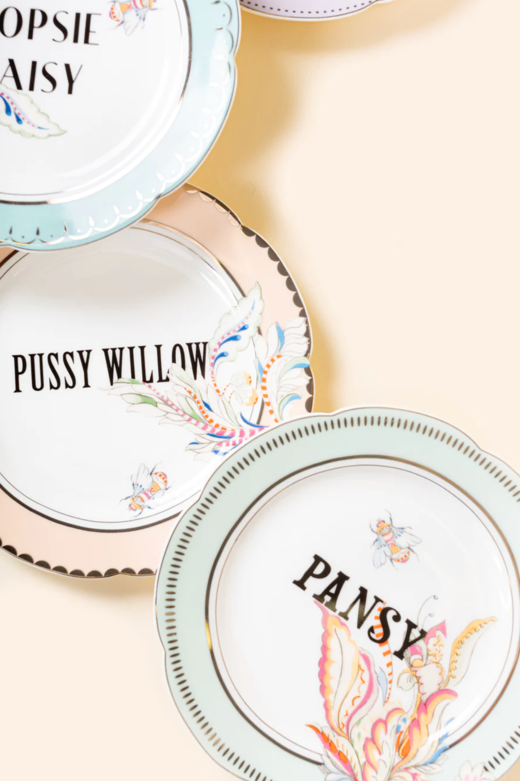 Yvonne Ellen Floral Tea Plates, Set Of 4 – CHALK INTERIORS | LONDON