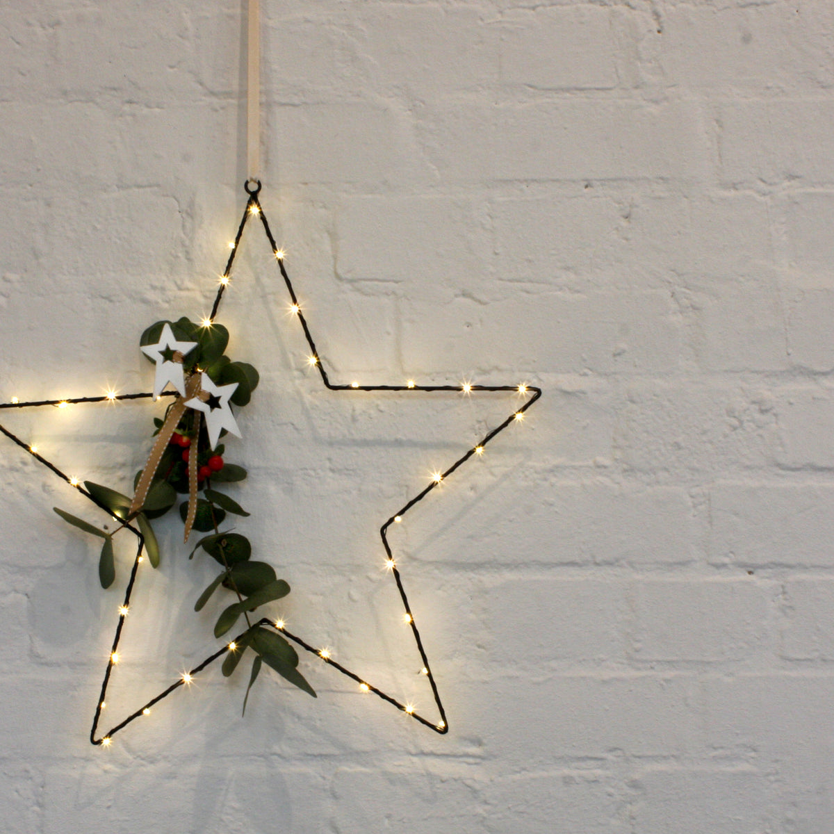 Hanging LED Star Light, Black(Battery Operated) – CHALK INTERIORS | LONDON